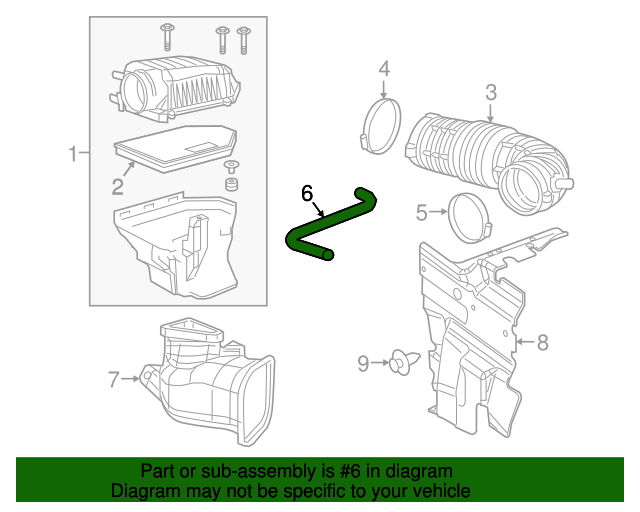2020-2023 Mopar Hose 68413345ab | TascaParts.com