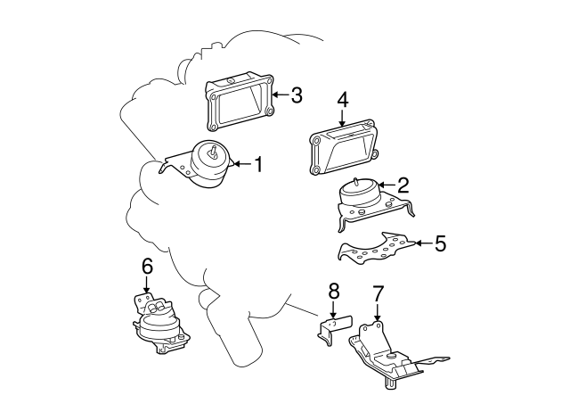 2007-2010 Toyota Rear Mount 12371-0S010 | OEM Parts Online