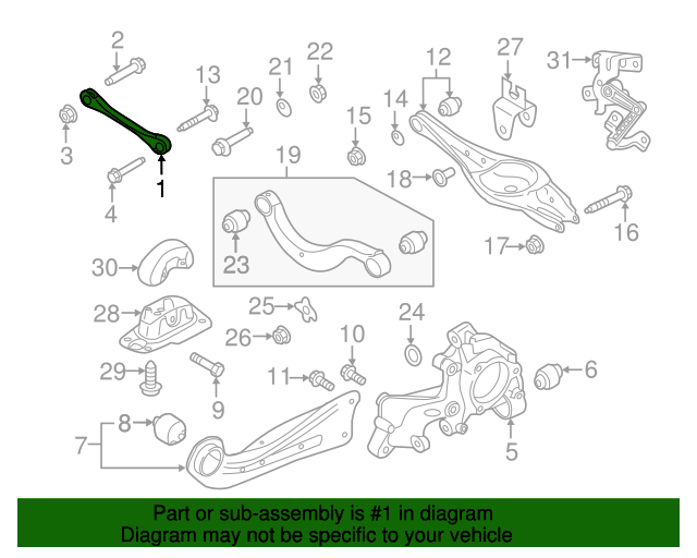 2018-2021 Volkswagen Lateral Arm 3QF-501-529-A | QuirkParts