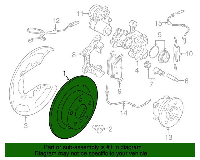2016-2024 BMW Brake disc, ventilated 34-21-6-799-369 | AutoNationParts.com