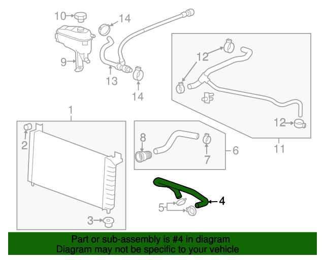 23436395 GM Radiator Inlet Hose | GM Parts Store