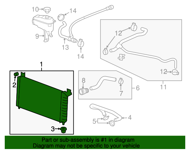2011-2019 GM Radiator 84179524 GM | GMPartsDirect.com