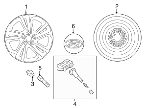 Genuine Wheel, Alloy for 2019-2020 Hyundai Elantra | Part# 52910-F2BA0 ...