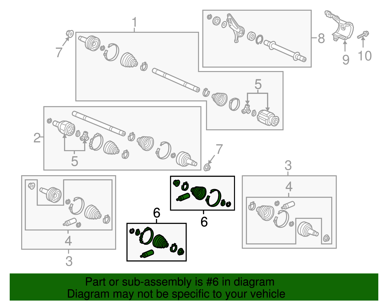 44017-T2B-305 - Inner Boot 2015-2024 Honda | Honda Parts Online