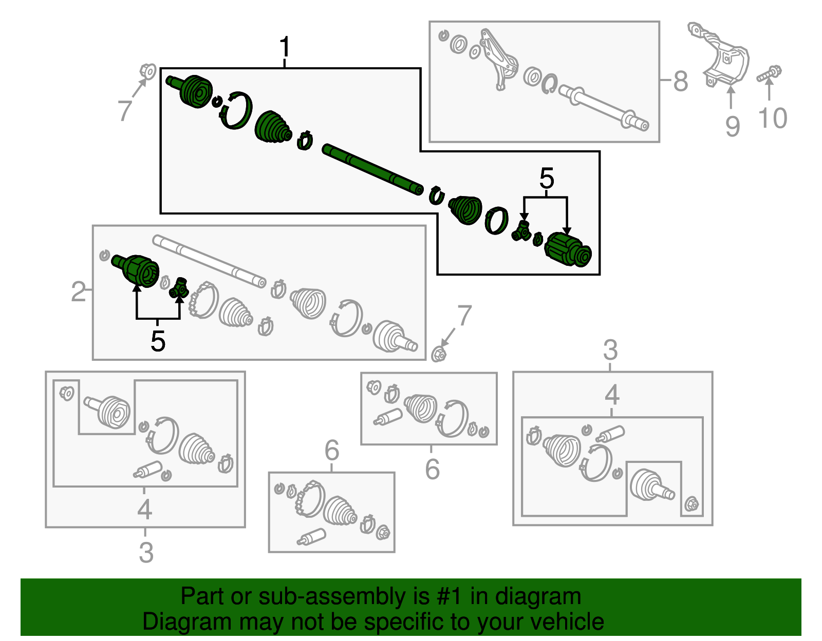 44305-THR-A01 - Axle Assembly 2018-2024 Honda Odyssey | Honda Parts Online