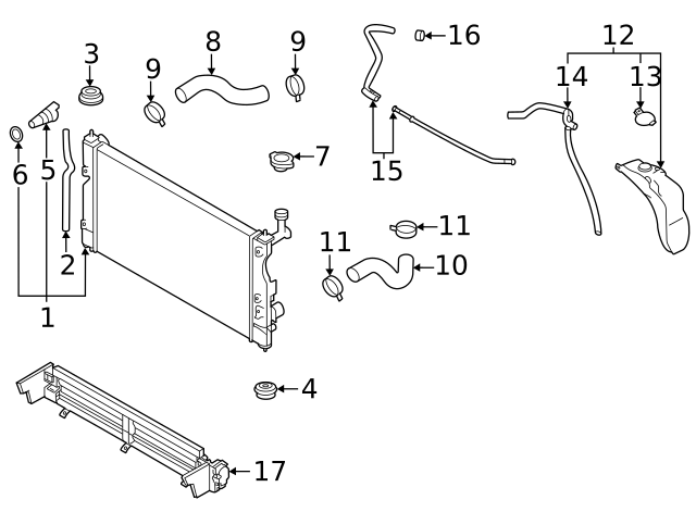 2019-2023 Subaru Crosstrek Radiator Assembly 45111FL030 | Subaru Parts ...