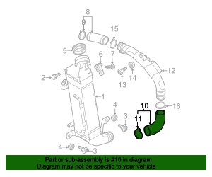 2012-2014 Volkswagen Passat Lower Hose 3AA-145-832-B | OEM Parts Online