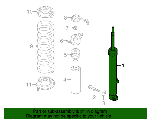 55320-D2070 - Shock Absorber Assembly Rear Right-hand - 2017-2019 ...