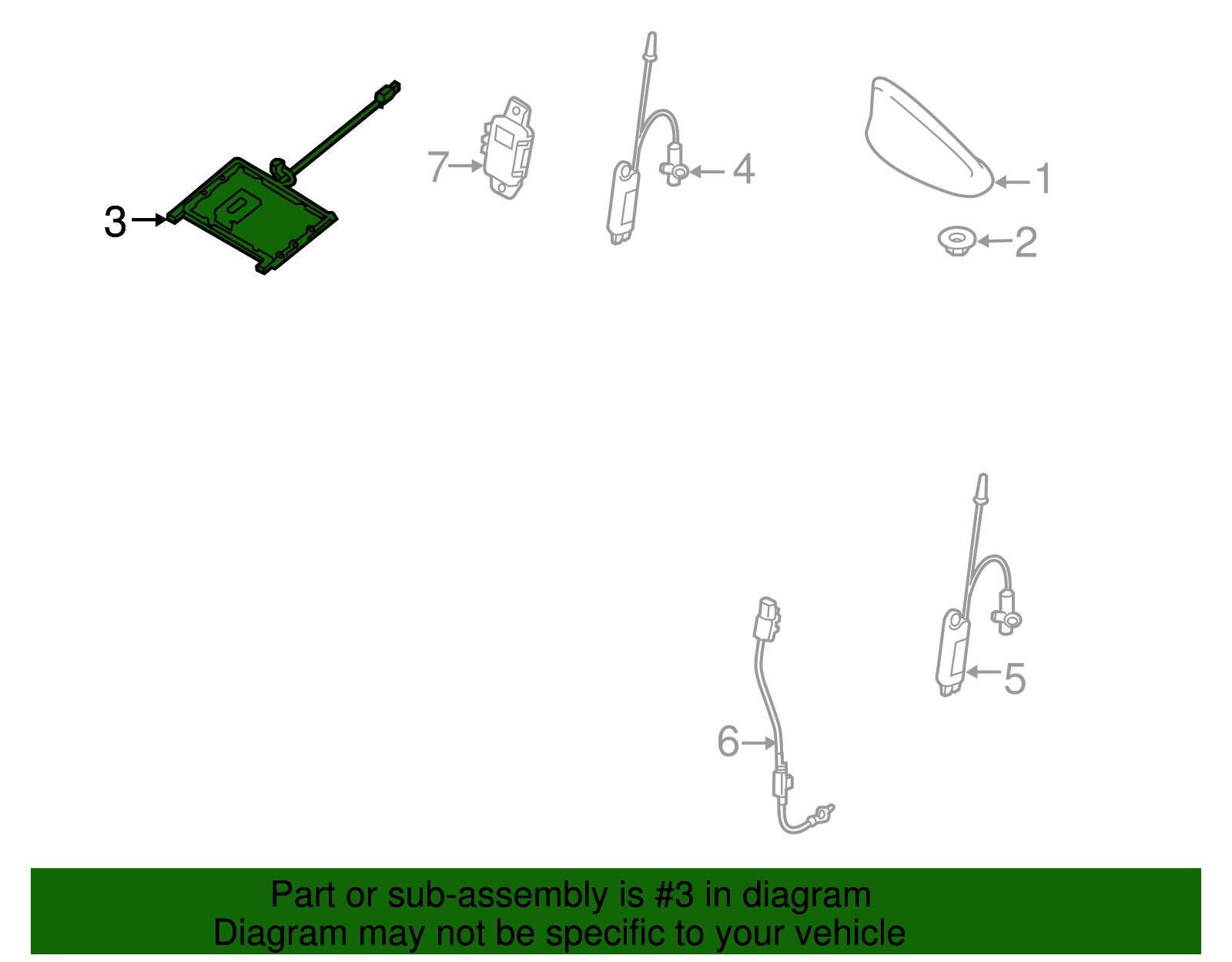 LR095483 - High-Quality Radio Antenna Base for 2018-2019 Land Rover ...