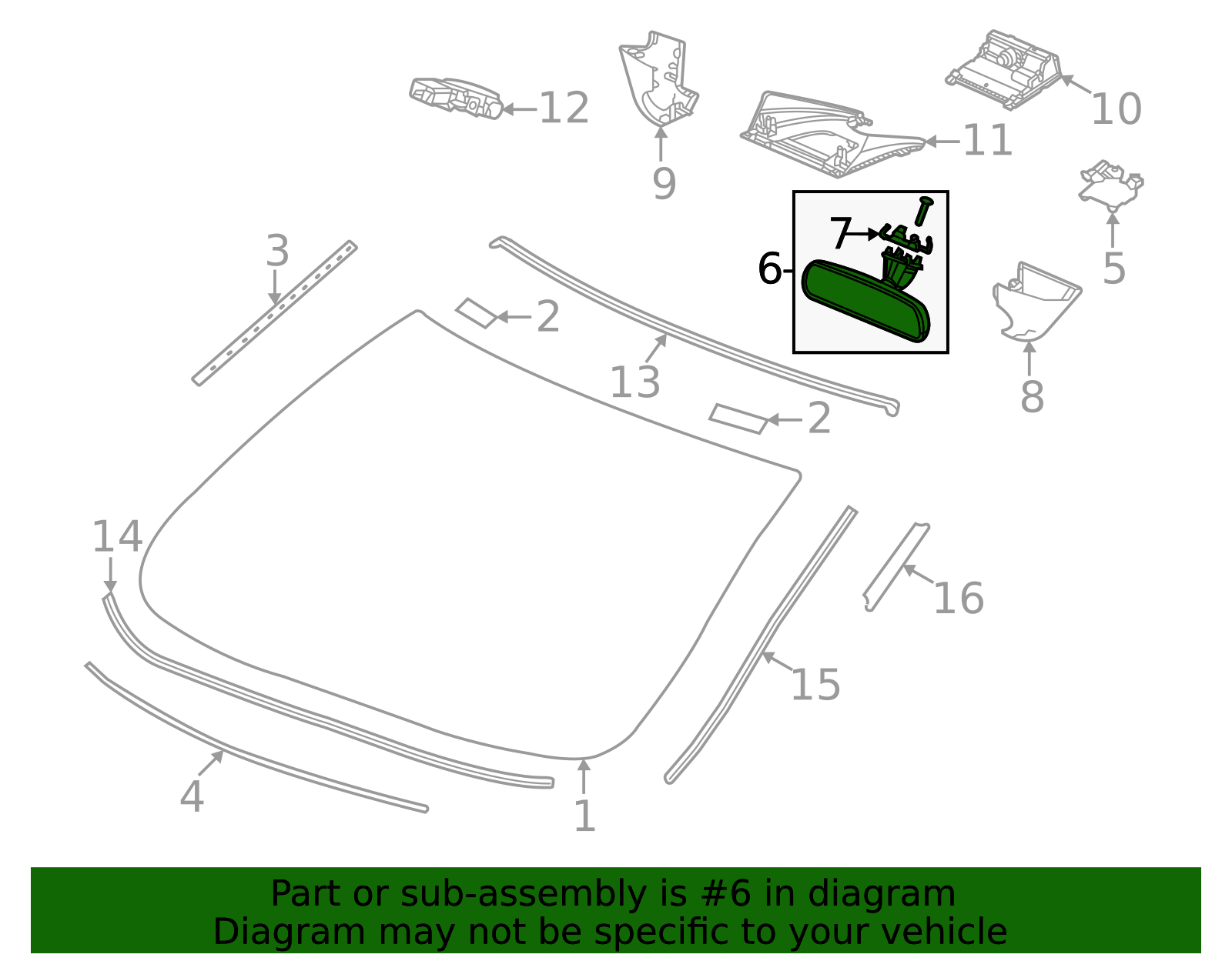 76400-T20-A01 - 2022-2025 Honda Civic - Mirror Inside | Genuine Honda Parts