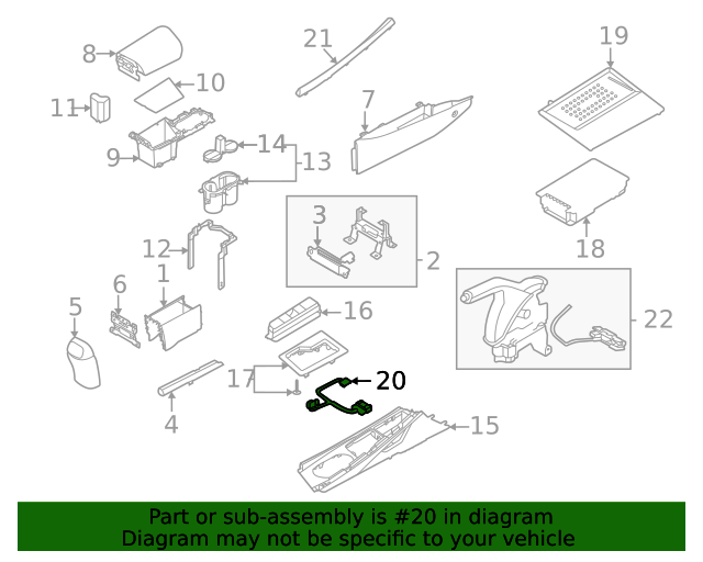 2021-2023 Hyundai Elantra Console Wiring Harness 84624-AA000 | QuirkParts