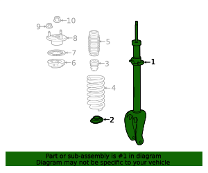 167-323-73-00 - Strut 2020-2023 Mercedes-Benz GLE 350 | Mercedes-Benz ...