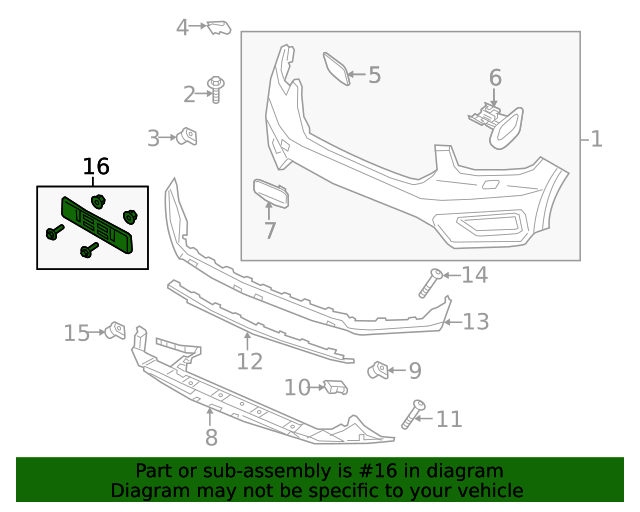 32296010 - License Bracket - 2019 2020 Volvo XC40 | Volvo OEM Parts Direct