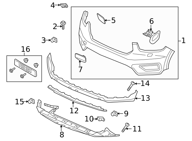 32296010 - License Bracket - 2019 2020 Volvo XC40 | Volvo OEM Parts Direct