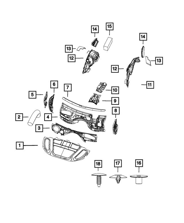 2014-2022 Jeep Side Panel Insulation, Right 55197422AB | Mopar Estores