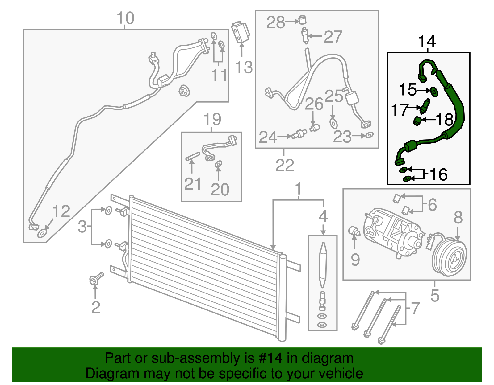 LC3Z-19867-B - Suction Line 2020-2022 Ford | Ford Parts Direct