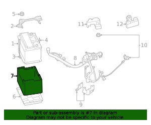 2020-2025 Subaru Battery Cover 82123AN000 | Subaru Parts Store
