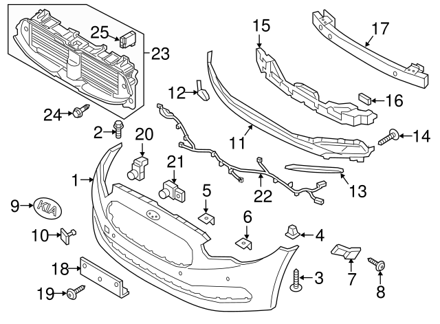 2015-2017 Kia K900 Molding - Passenger Side (RH) 86564-3T000 ...