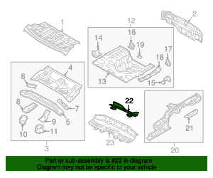 65630-B0000 - Center Cross-Member 2017-2018 Kia Forte | Kia.Parts Store