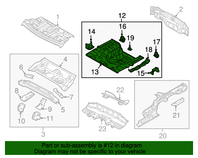 65520-A7000 - Spare Tire Panel 2014-2018 Kia Forte | Kia.Parts Store