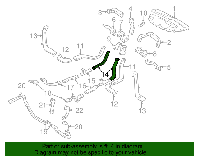 2016-2020 Volvo XC90 Rear Duct 31369379 | TascaParts.com