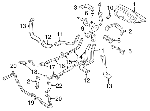 2016-2020 Volvo XC90 Rear Duct 31369378 | TascaParts.com