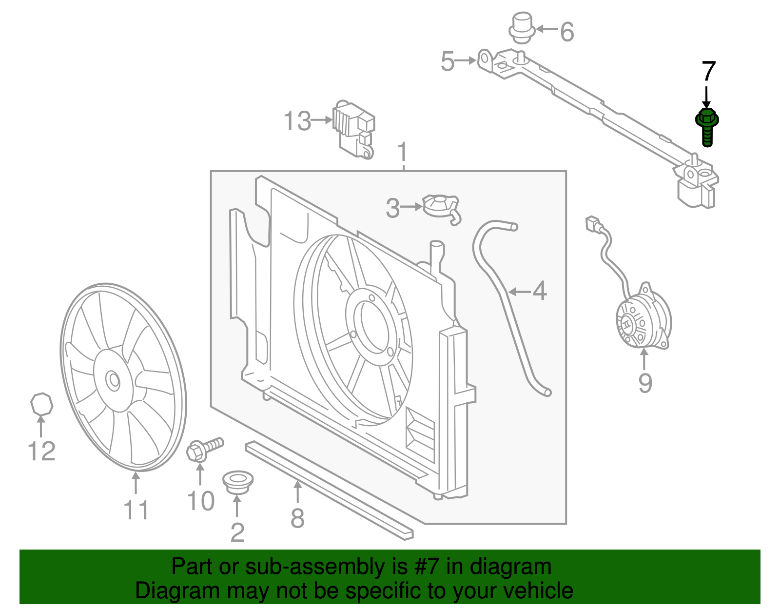 90099-04612 - Fan Shroud Bolt - 2010-2019 Toyota | Toyota Parts Delivered