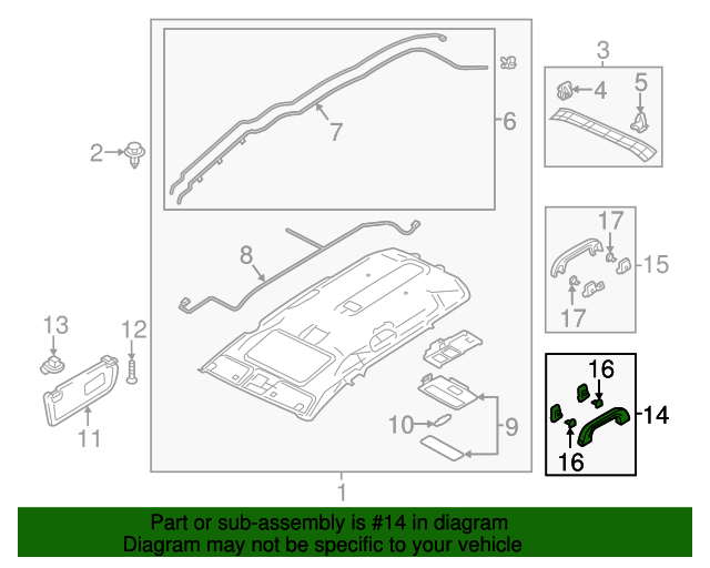 D350-69-470A-75 - Grip Handle 2006-2015 Mazda 5 | AutoNationParts.com