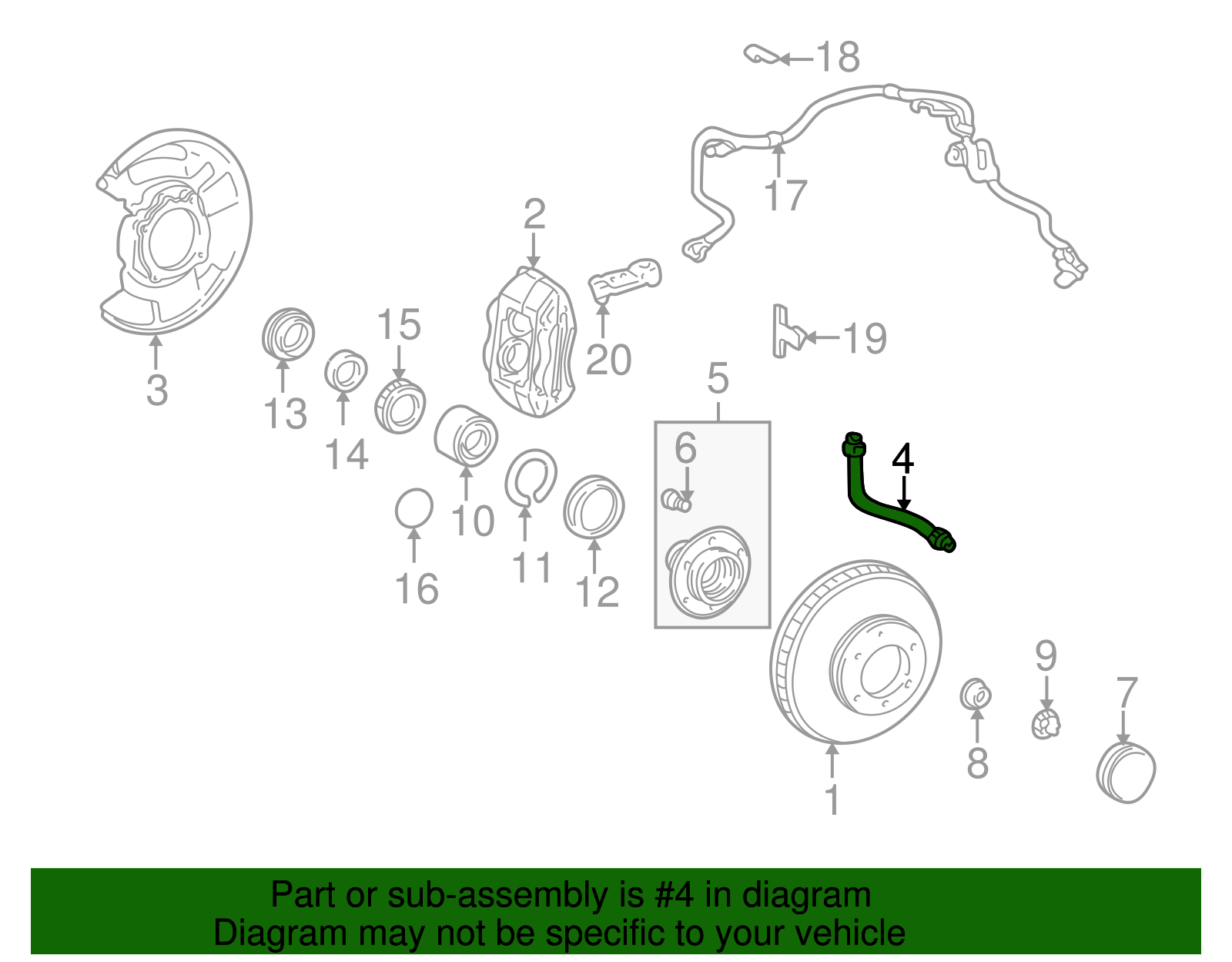 2000-2002 Toyota 4Runner Brake Hose 90947-02B14 | Retail Performance ...