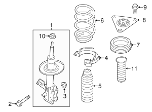 2015-2020 Nissan Rogue Strut E4302-5HL0A | Nissan Parts & Accessories ...