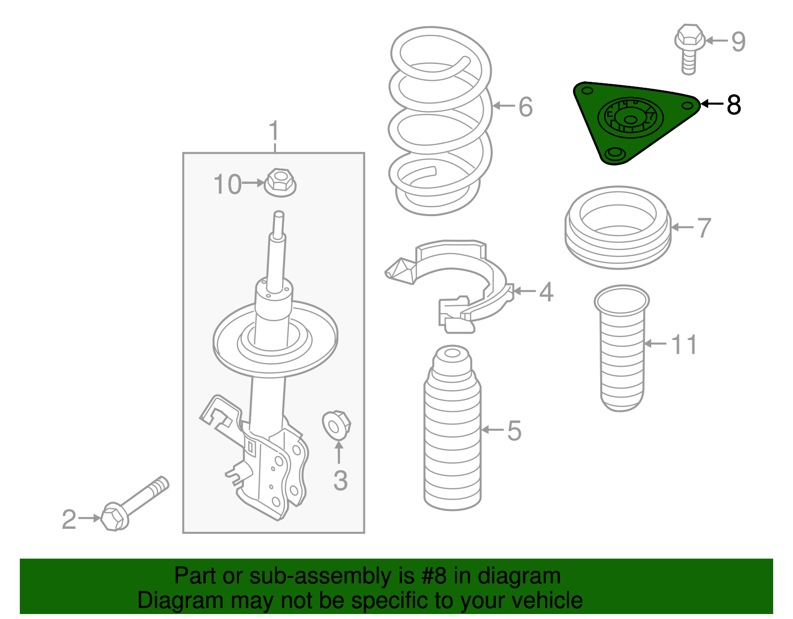 54320-4BA0C - 2014-2020 Nissan Rogue - Strut Mount | Anicra Nissan Parts