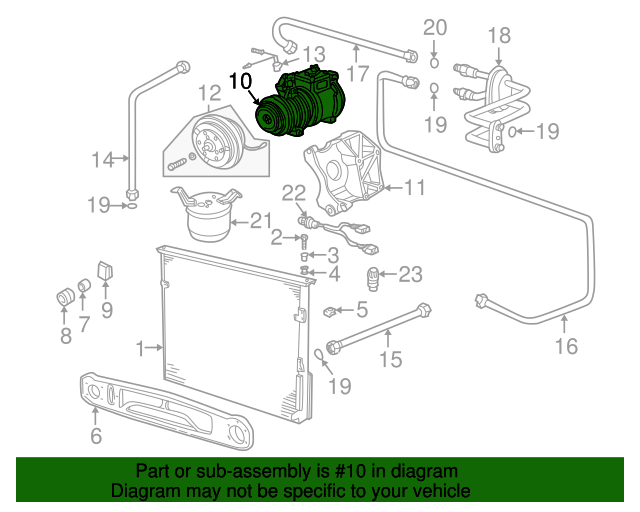 64-52-8-390-228 - A/C Compressor 1992-1999 BMW | AutoNationParts.com