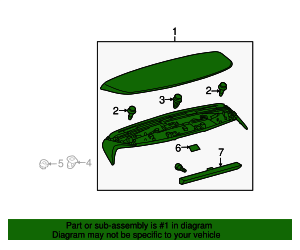 Lexus OEM Spoiler Assembly Part# 76085-0E907-C0 | OEM Vehicle Parts