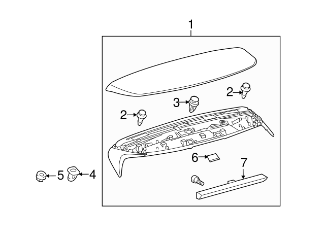 2010-2015 Lexus RX350 Spoiler Assembly 76085-0E914 | OEM Parts Online