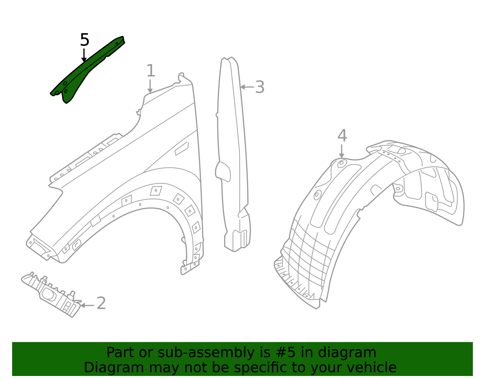 2022-2024 Hyundai Tucson Fender Ledge Cover 84159-N9000 | OEM Parts Online