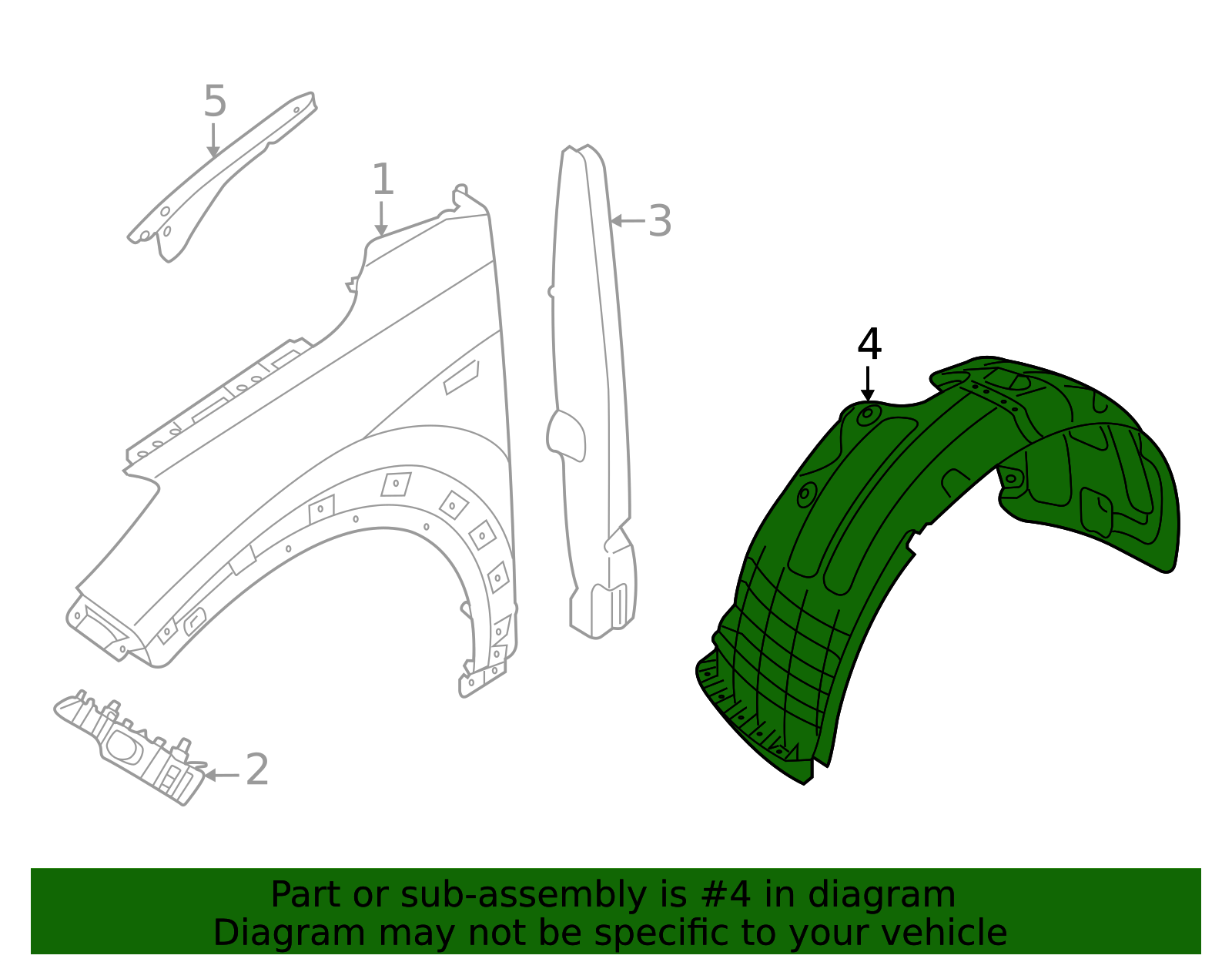 2022-2024 Hyundai Tucson Fender Liner 86812-N9000 | Genuine Hyundai Parts