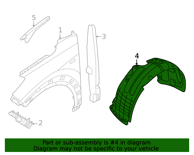 2022 Hyundai Tucson Fender Liner 86812-N9000 | Genuine Hyundai Parts