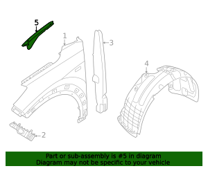 84159-CW000 - Fender Ledge Cover - 2022 Hyundai Tucson | World OEM ...