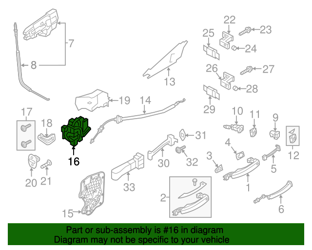 2010-2021 Audi Door Lock Actuator Motor 8J1-837-015-F | OEM Parts Online