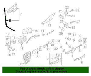 4H0-837-099-B - Door Latch Cable 2008-2018 Audi | AutoNationParts.com