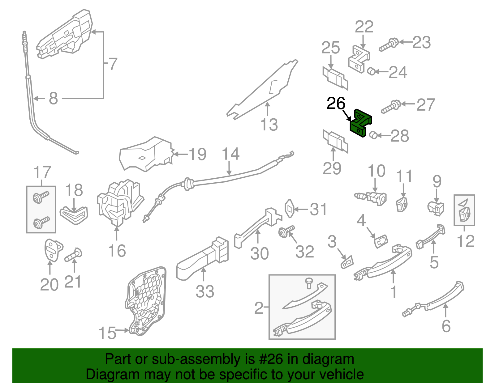 2012-2018 Audi Door Hinge 4G0-831-401-A | TascaParts.com