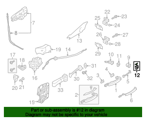 2011-2018 Audi Exterior Door Handle Cover 4H0-837-880-B-GRU | Audi USA ...