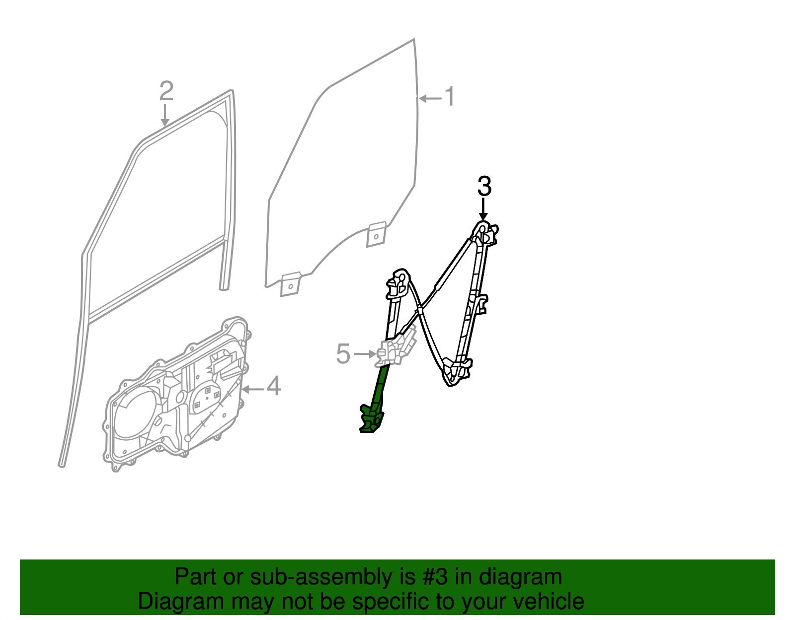 Genuine OEM Window Regulator Part# LR153950 Fits 2013-2024 Land Rover ...