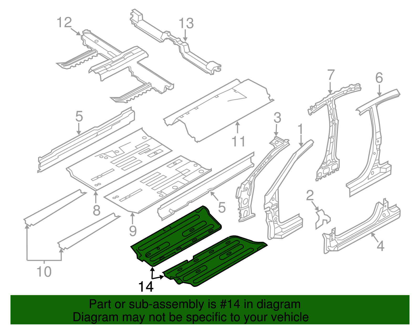 Hyundai - 84135-1R000 - Under Cover - 2014-2017 Hyundai Accent | OEM ...