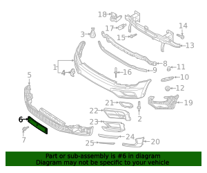 5NA-807-287-C-9B9 - License Bracket - 2018-2021 Volkswagen Tiguan | VW ...