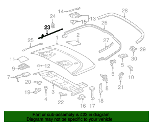 207-750-00-59 - Convertible Top Cable 2011-2017 Mercedes-Benz ...