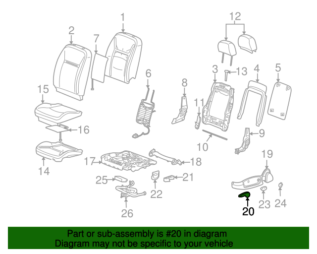2006-2016 Chevrolet Driver Seat Lumbar Support Actuator Handle 88996344 ...