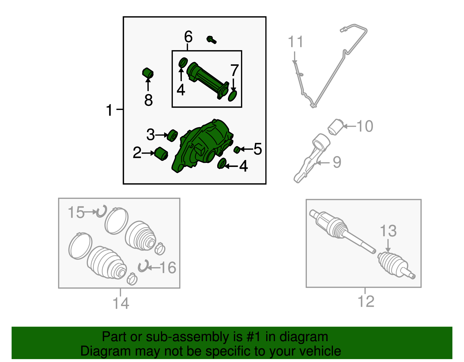 LR006011 - Differential Assembly 2010-2013 Land Rover | AutoNation Parts