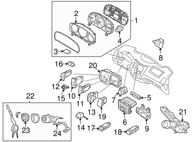 81900-3J000 - Ignition Lock Housing 2007-2012 Hyundai Veracruz ...