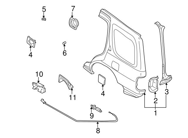 1997-2002 Infiniti Release Handle 78826-01L0B | INFINITI Parts ...